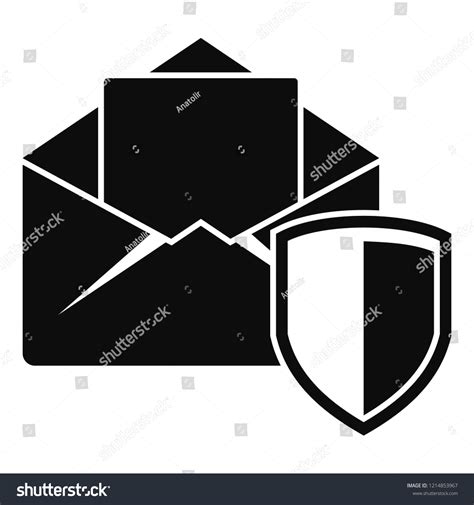 Secured Mail Icon Simple Illustration Secured Stock Vector Royalty Free 1214853967 Shutterstock
