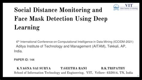 Pdf Social Distance Monitoring And Face Mask Detection Using Deep Learning