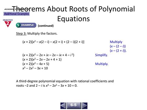 PPT Theorems About Roots Of Polynomial Equations PowerPoint