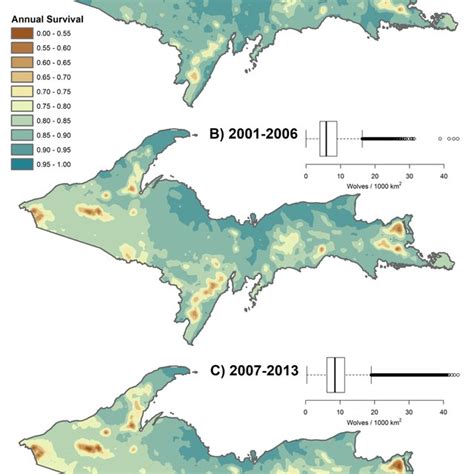 Spatial Representation Of The Landscape Of Risk For Wolves In Michigan