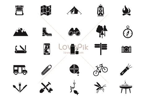 캠핑 아이콘 Png 일러스트 무료 다운로드 Lovepik