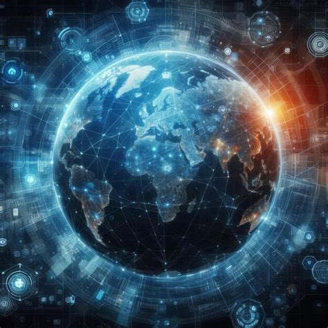Abstract World Map Concept Of Global Network And Connectivity International Data Transfer