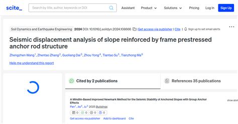 Seismic Displacement Analysis Of Slope Reinforced By Frame Prestressed Anchor Rod Structure