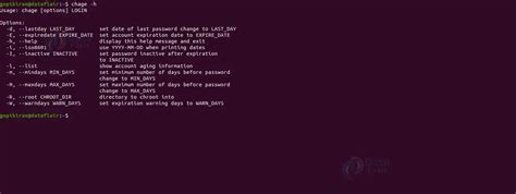 Chage Command In Linux Dataflair