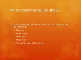 Scratch Character Commands PPT