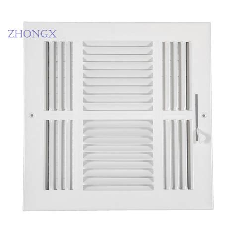 Aluminum 4 Way Air Supply Grille Vent Cover And Diffuser Flat Stamped