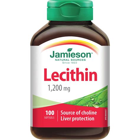 Jamieson Lecithin Softgels 1 200 Mg Natural Choline For Healthy Liver Function Ctc Health