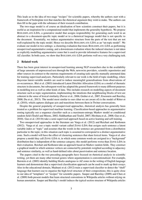 Solution Unsupervised Learning Of Rhetorical Structure With Un Topic