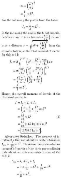 Problem Involving Moment Of Inertia
