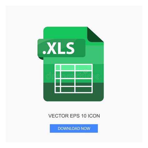 Excel File Document Icon Download Xls Button Stock Vector Illustration Of Creative Icon