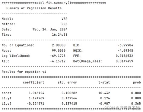 python实现向量自回归模型 var算法 项目实战 向量自回归模型var python csdn博客