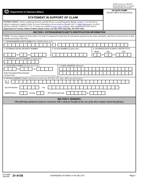 VA Form Printable Fillable In PDF Origin Form Studio
