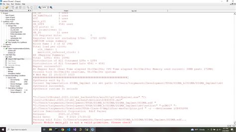 Error Module Mainpll Issues With Synthesizing Code Proceeding