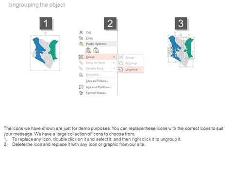 Map Of Kenya With Gender Population Analysis Powerpoint Slides
