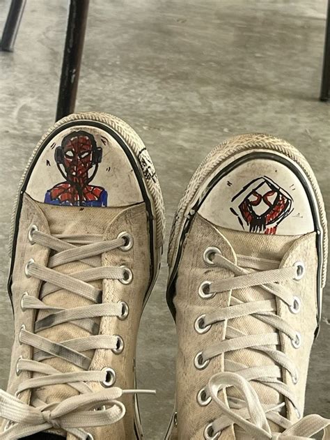 Converse Shoes Doodle Spiderman Gwen Stacy In 2024 Converse