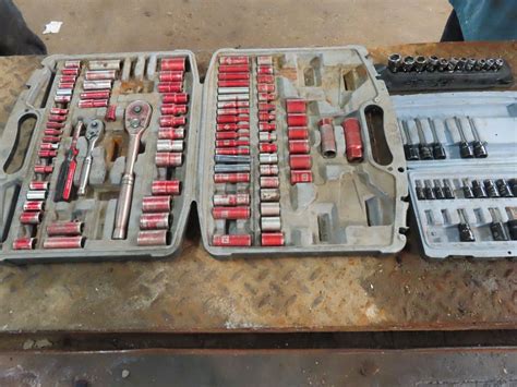 Assorted Sockets Torx Bits And Snap On Elbow Sockets