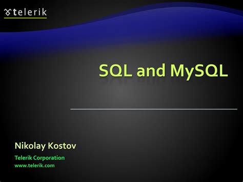 Ppt Sql And Mysql Powerpoint Presentation Free Download Id4238441