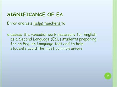 Error Analysis Lecture Pptx Educational Assessment Education