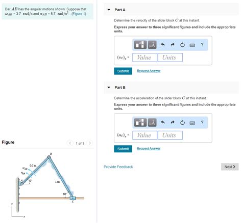 Solved Bar AB Has The Angular Motions Shown Suppose That Chegg Com
