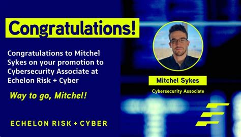 Echelon Risk Cyber On Linkedin Promotionannouncement Cybersecurityexpert Teamechelonriskcyber