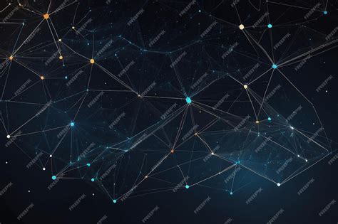 Premium Photo Abstract Polygonal Space Low Poly Dark Background With Connecting Dots And Lines