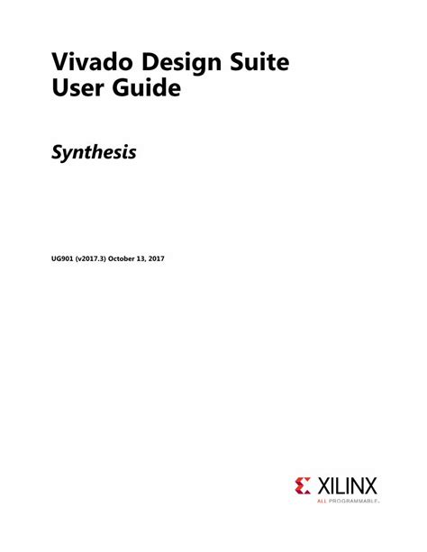 Pdf Vivado Design Suite User Guide Synthesis Ug901 Xilinx · Pdf Filevivado Design Suite