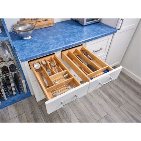 Rev A Shelf Trim To Fit Silverware Drawer Organizer For Kitchen Utensils Cutlery Cabinet