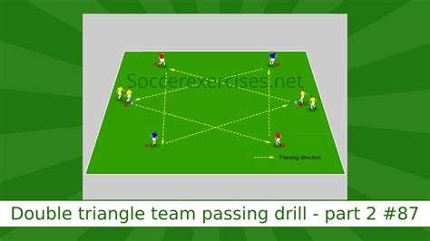 Double Triangle Team Passing Drill Part 2 Soccer Exercises 87