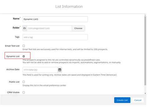 Mastering Dynamic Lists In Salesforce Marketing Account Engagement Cloud Mar Dat