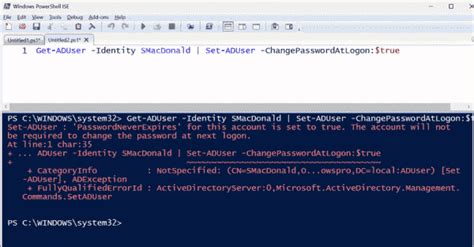 Find Ad Accounts With Changepasswordatlogon Set And Enforce Password Change With Powershell