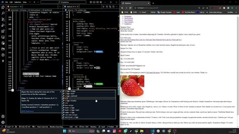 Template 3 Part 4 Html Css Web Design Front End Youtube