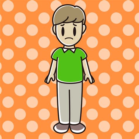 【フリー素材】困るお父さんのイラスト｜【free Illustrations】かわいい無料イラスト素材なら「ポンコツイラストクラブ」