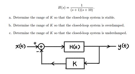 solved h s h1 s 10 a determine the range of k so