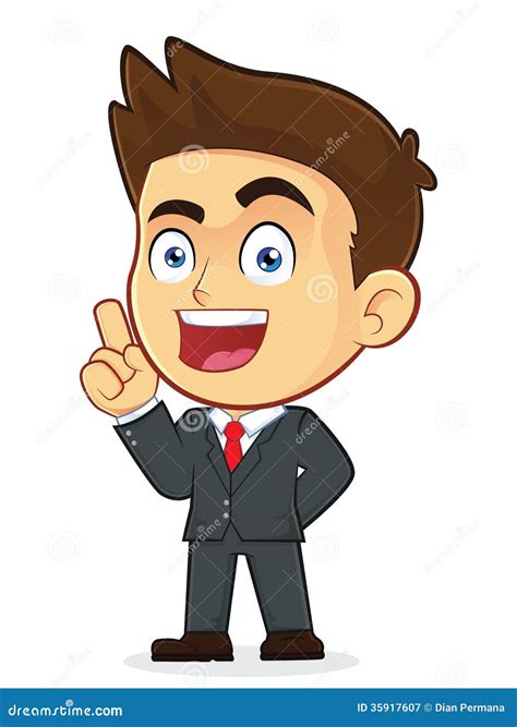 向上指向的商人 向量例证 插画 包括有 姿态 商业 一个 职业 概念 专业人员 人员 现有量 35917607