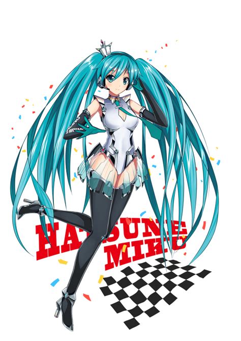 Hatsune Miku Racing Miku And Racing Miku Vocaloid And More Drawn By Miku Fan