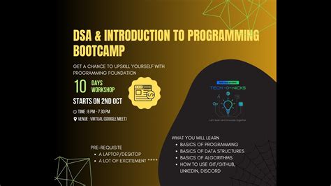 Introduction To Programming And Dsa Bootcamp Day 1 Tech O Nicks Youtube