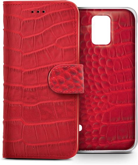 Celly Crocoags5rd Funda Para Teléfono Móvil Funda Cartera Rojo Fundas