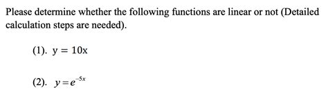 Solved Please Determine Whether The Following Functions Are
