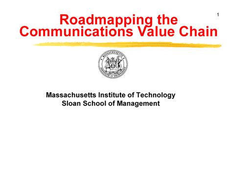 Roadmapping The Communications Value Chain Roadmapping The