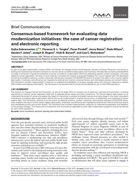 Pdf Consensus Based Framework For Evaluating Data Modernization Initiatives The Case Of
