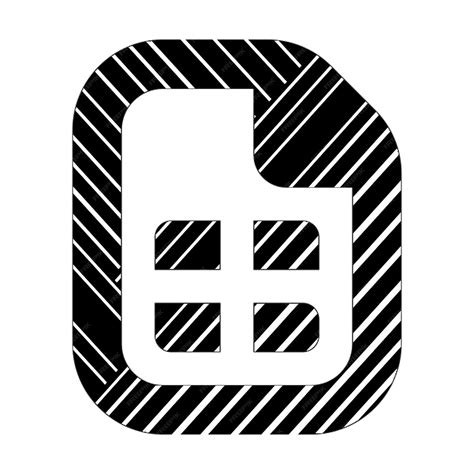 Premium Photo File Spreadsheet Icon Black White Diagonal Lines