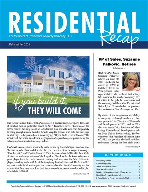 Fall Winter 2023 Residential Recap Newsletter