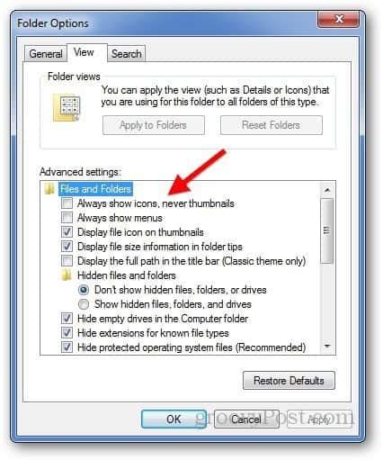 How To Enable Disable Thumbnail Preview In Windows
