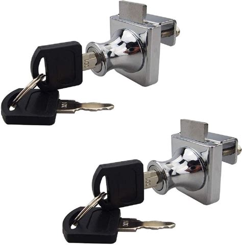 Sissinda Sliding Glass Door Lock Display Case Lock Ratchet Lock With Chrome Finish Security