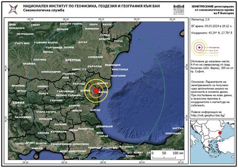 Земетресение край Варна