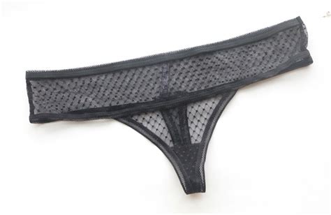 Women Sexy Thongs Dot Mesh T Back Underwear Hipster G String Panties Black L Ebay