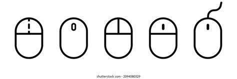 Mouse Icon Vector Set Computer Mouse Stock Vector Royalty Free 2015133227 Shutterstock