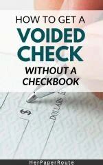 How To Get A Voided Check Without A Checkbook
