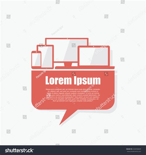 Speech Bubble Ui Devices Vector Illustration Stock Vector Royalty Free Shutterstock
