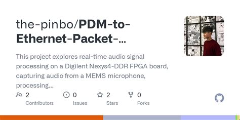 GitHub The Pinbo PDM To Ethernet Packet Generator This Project Explores Real Time Audio